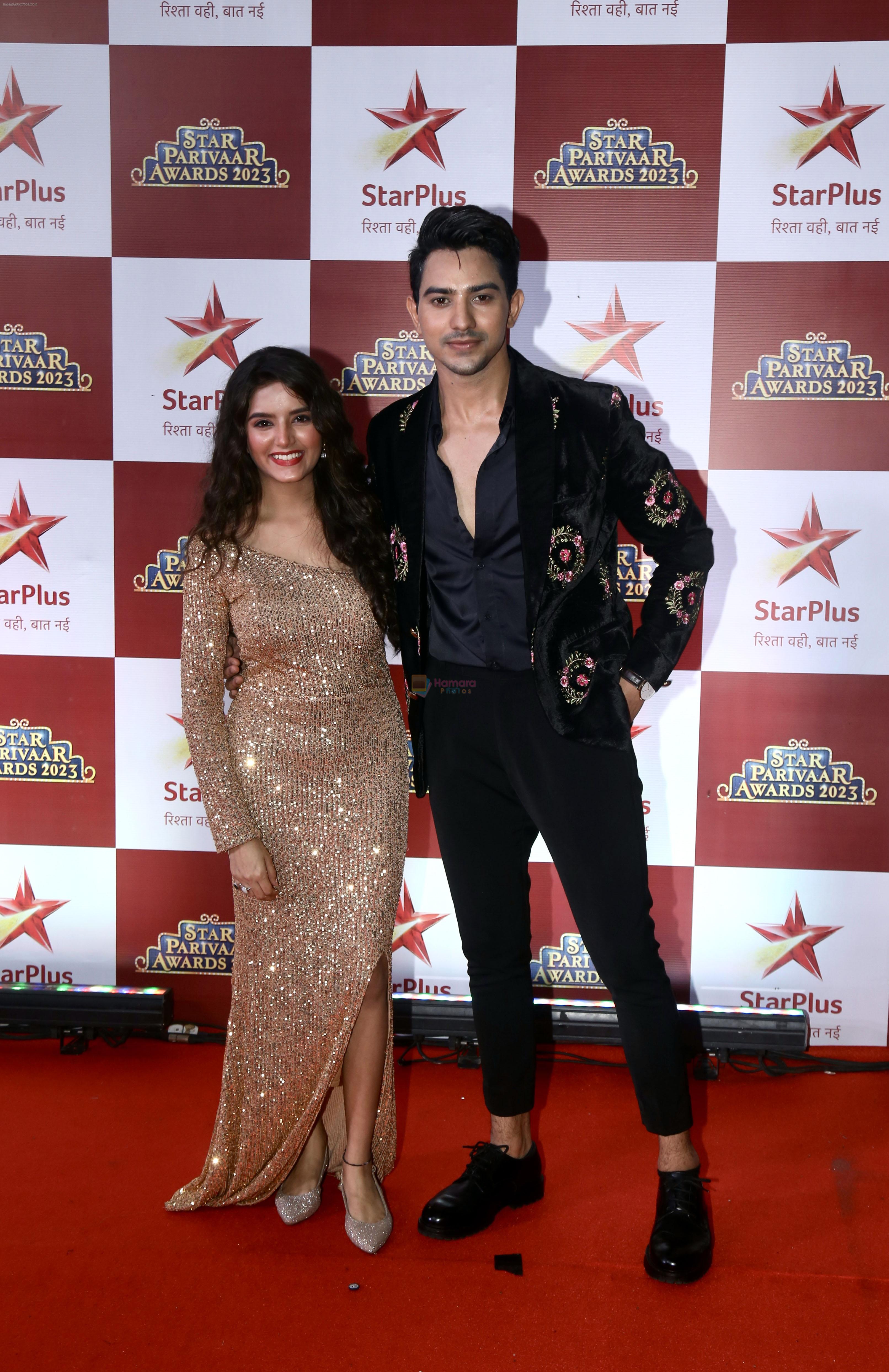 Heena Parmar, Rohit Chandel at the Star Parivaar Awards 2023 on 8th ...