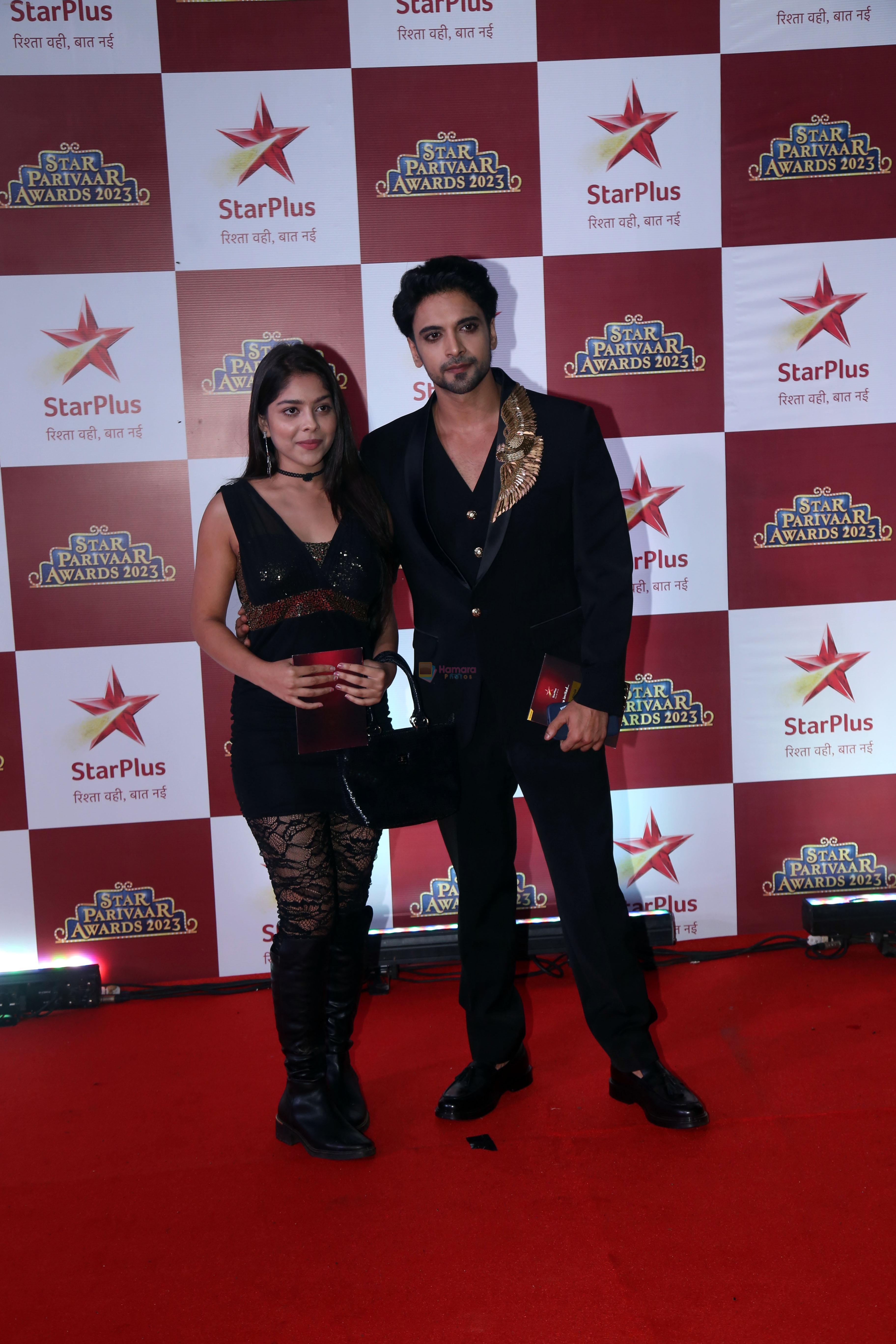 Aakash Ahuja, Niharika Chouksey at the Star Parivaar Awards 2023 on 8th ...