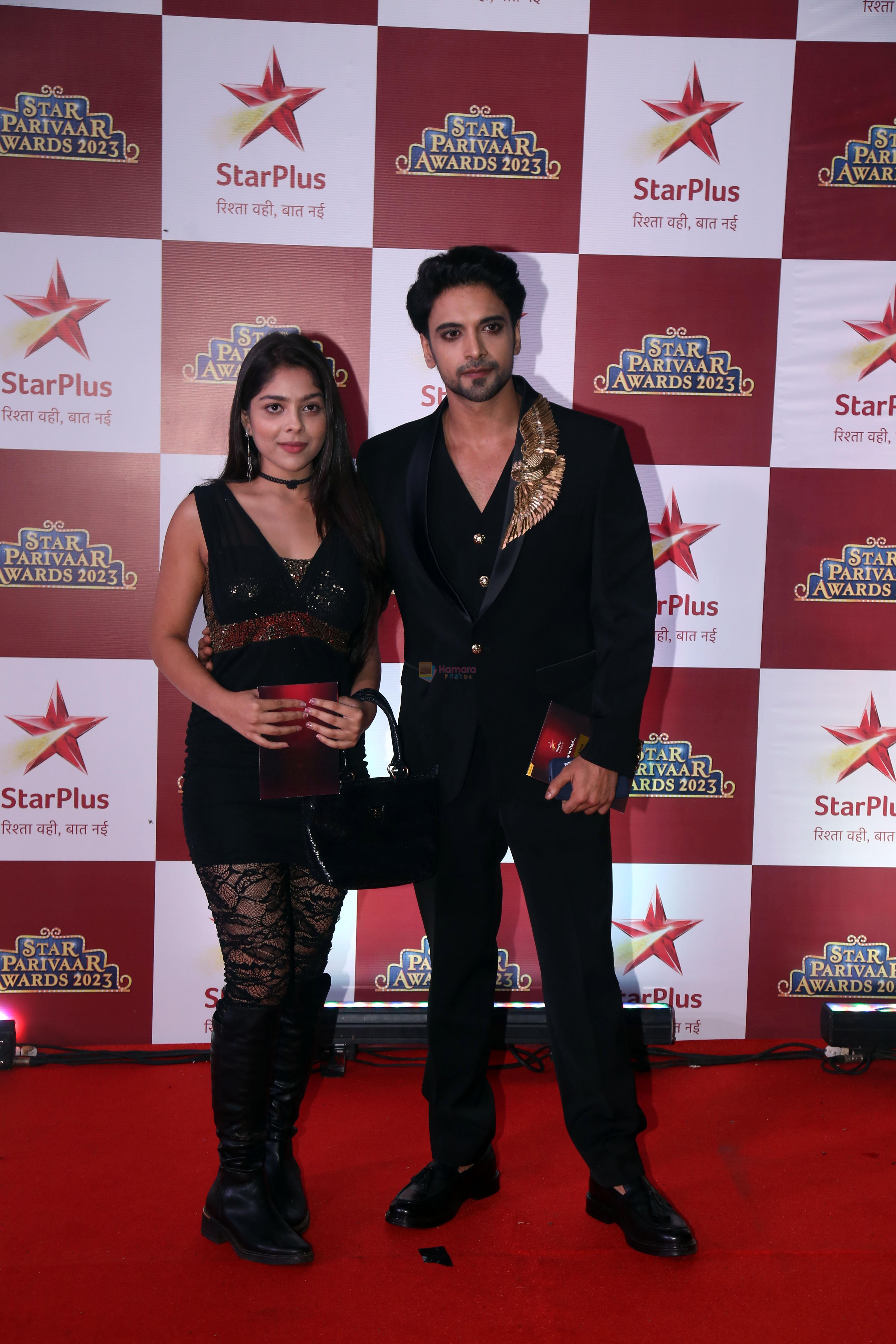 Aakash Ahuja, Niharika Chouksey at the Star Parivaar Awards 2023 on 8th ...
