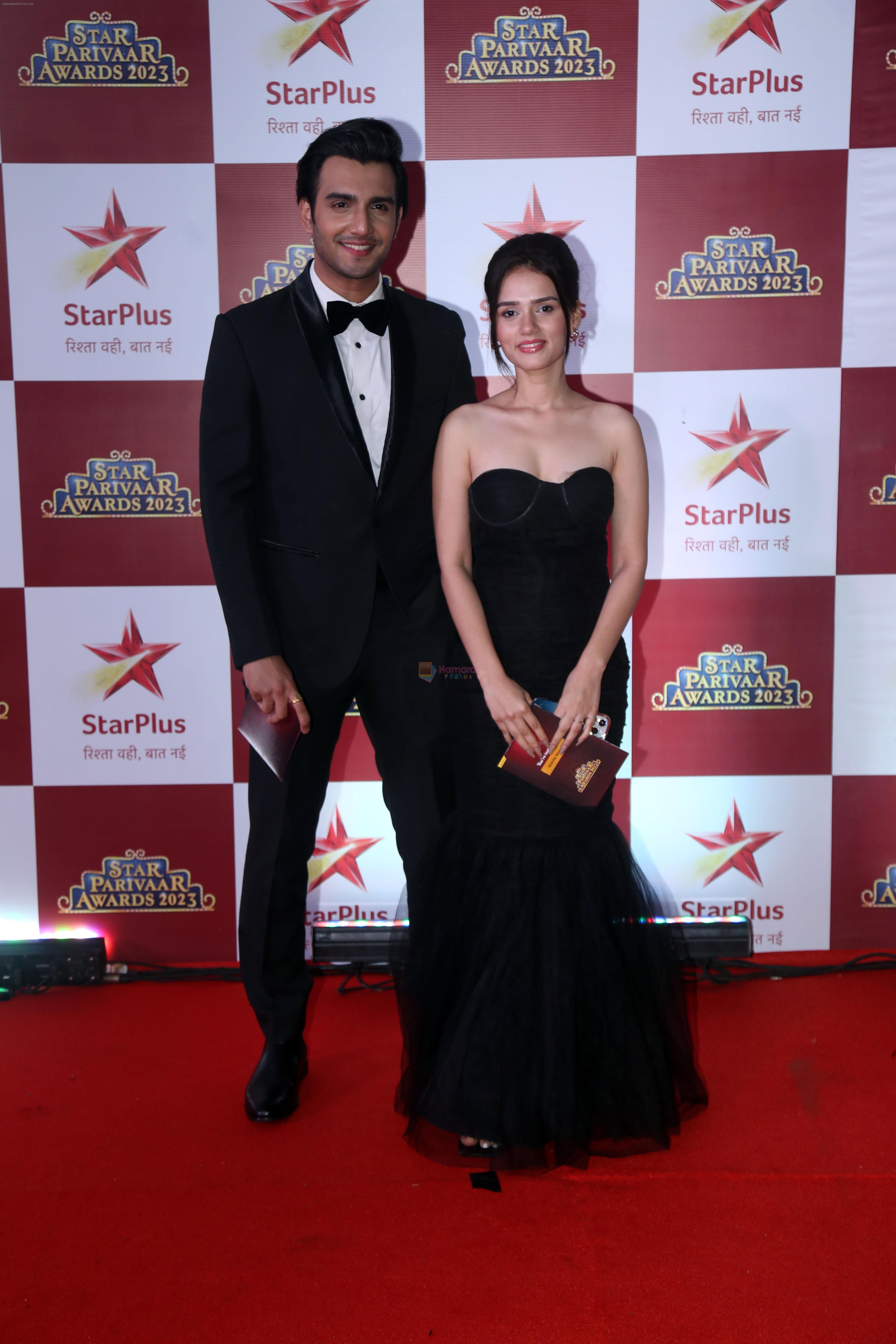 Adhik Mehta, Nishi Saxena at the Star Parivaar Awards 2023 on 8th Sept ...