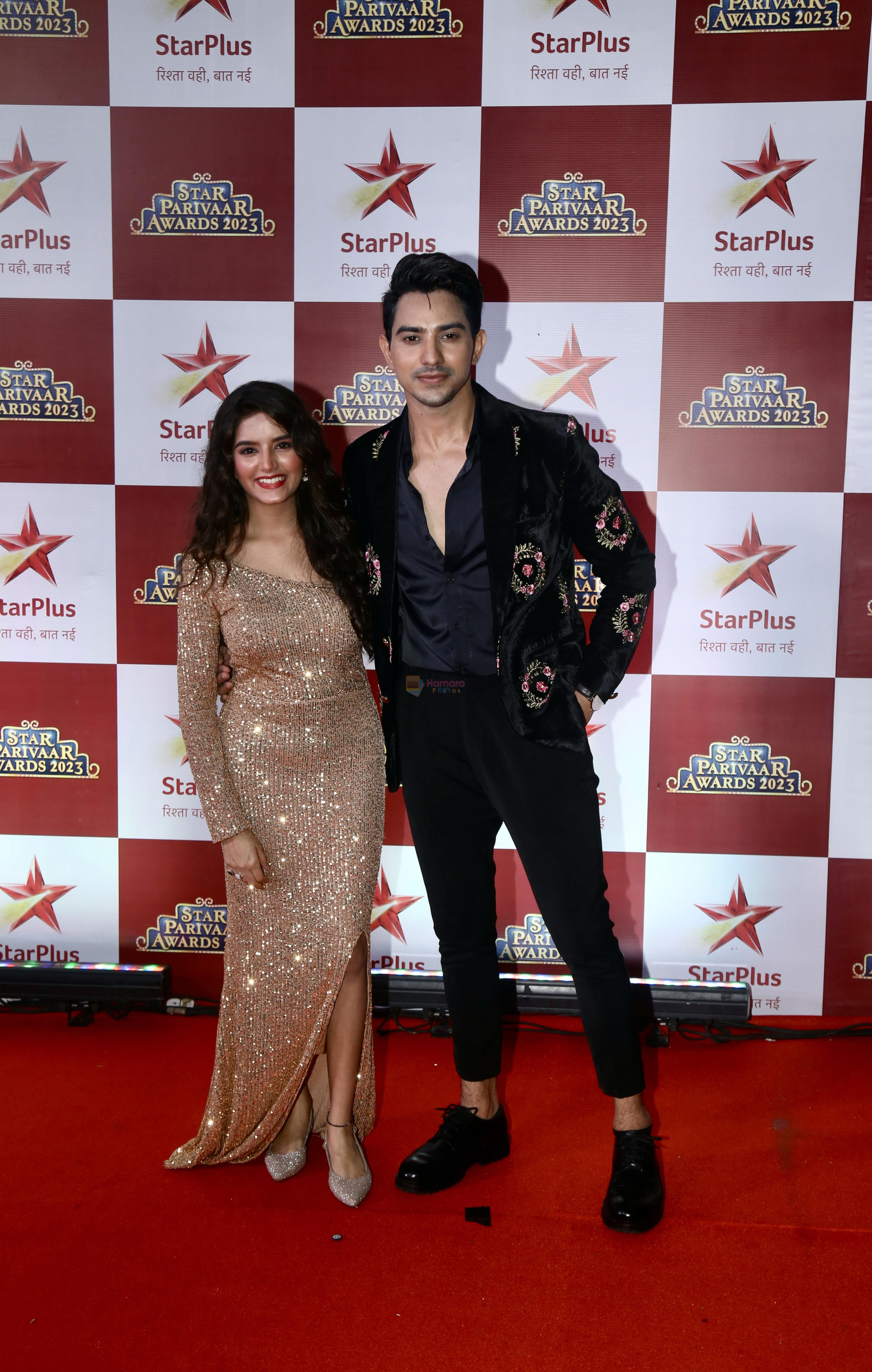 Heena Parmar, Rohit Chandel at the Star Parivaar Awards 2023 on 8th ...