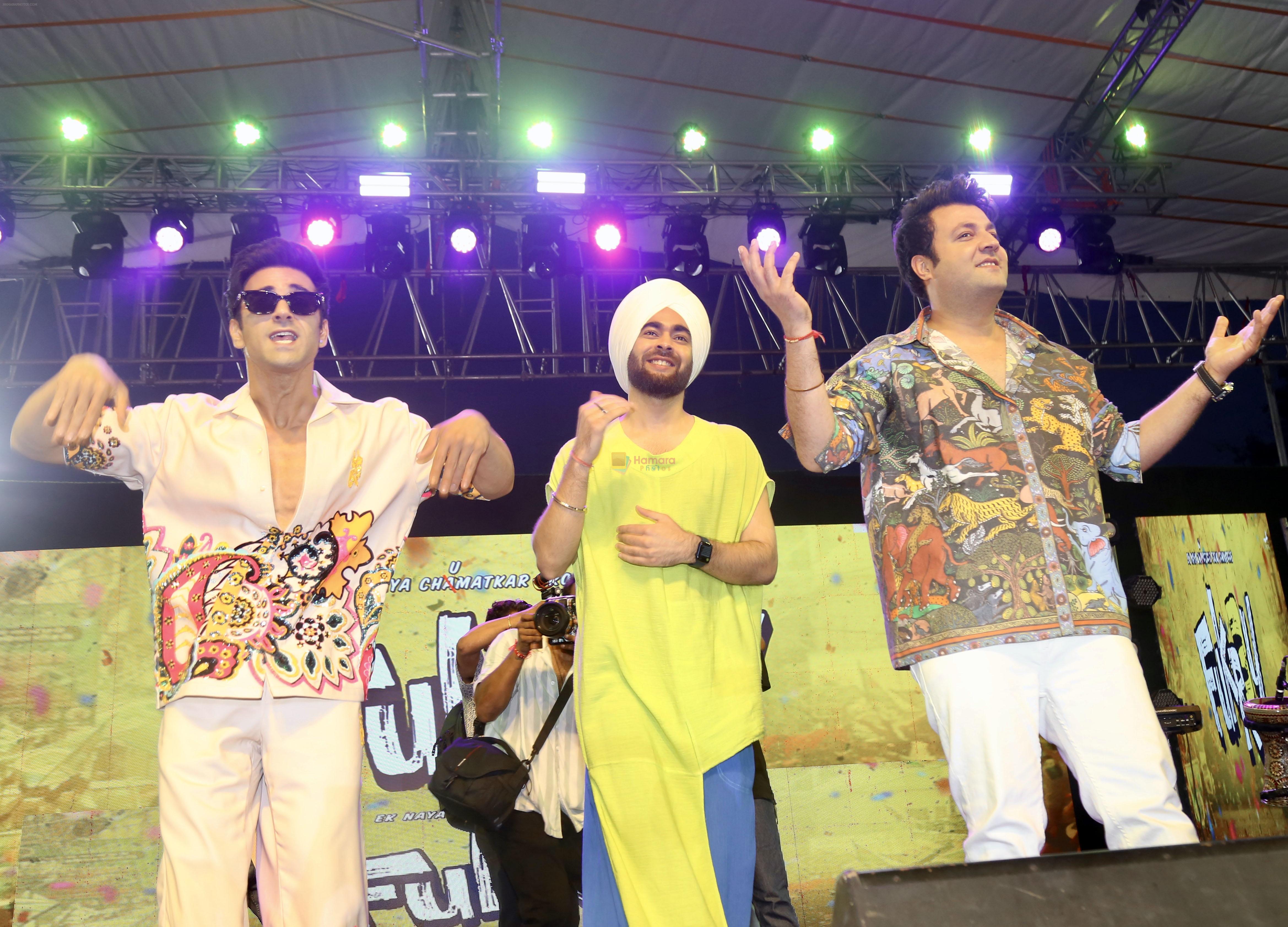Manjot Singh, Pulkit Samrat, Varun Sharma attends the Fukrey 3 Movie ...