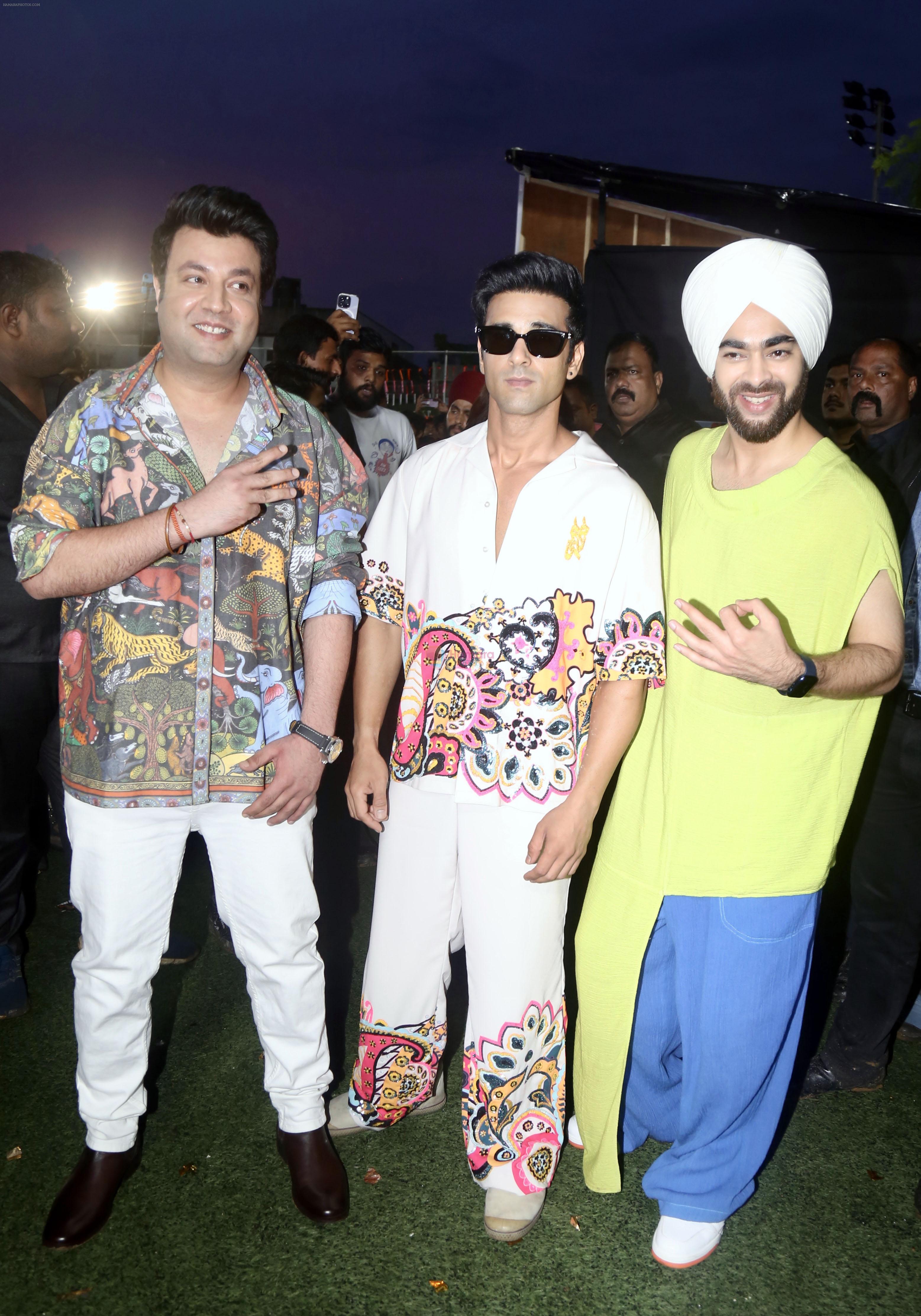 Manjot Singh, Pulkit Samrat, Varun Sharma attends the Fukrey 3 Movie ...