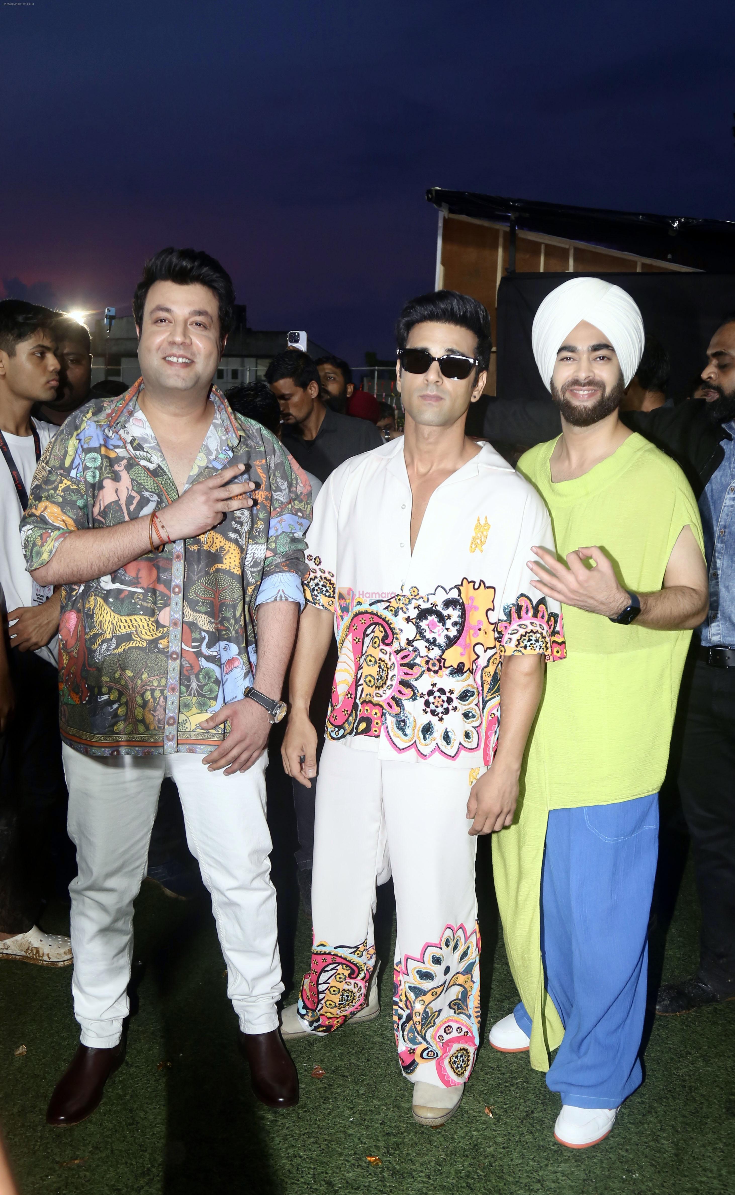 Manjot Singh, Pulkit Samrat, Varun Sharma attends the Fukrey 3 Movie ...