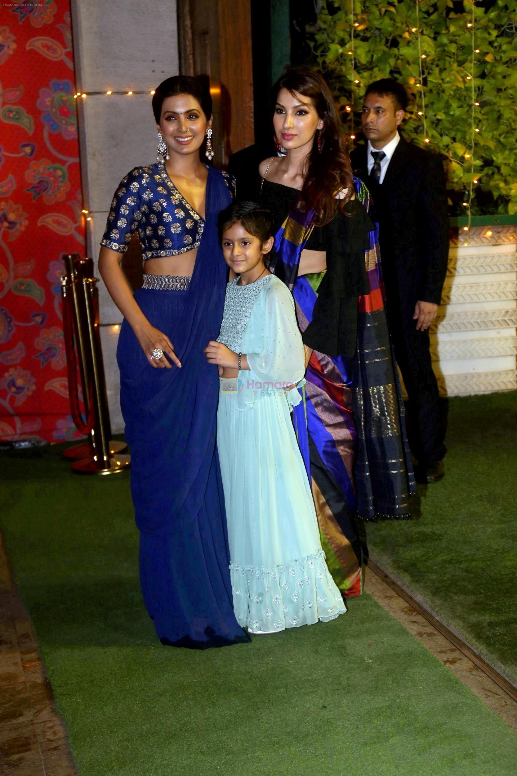 Geeta Basra, Hinaya Heer Plaha, Ruby Basra at Ambani House Antilia for ...