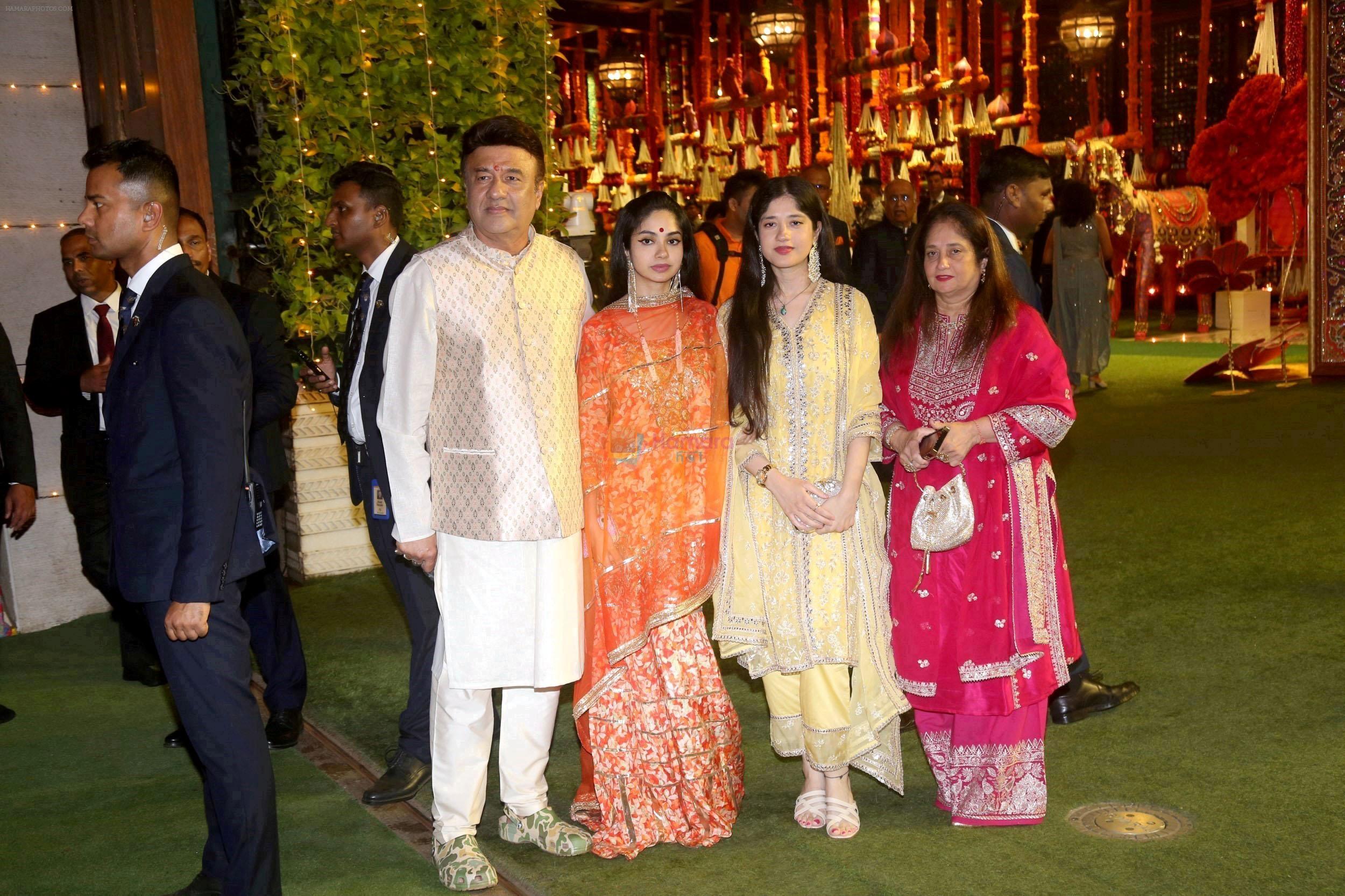 Ada Malik, Anju Anu Malik, Anmol Malik, Anu Malik at Ambani House ...
