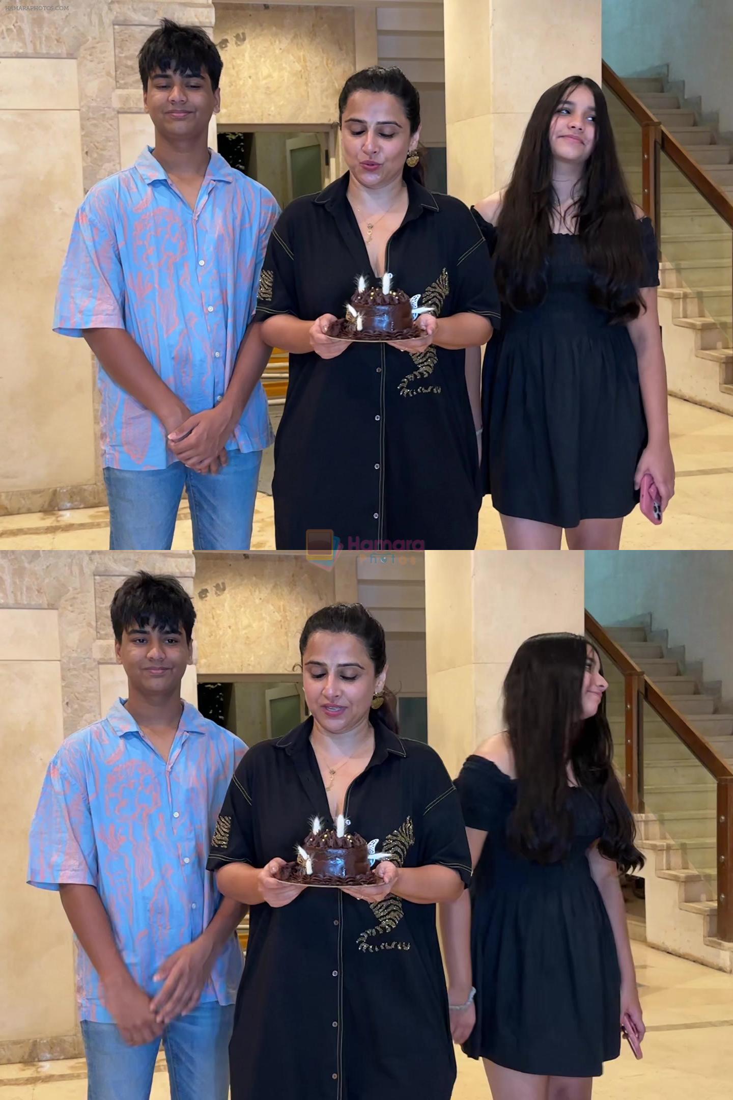 Vidya Balan Celebrates her birthday with Ruhaan Teny and Ira Teny ...