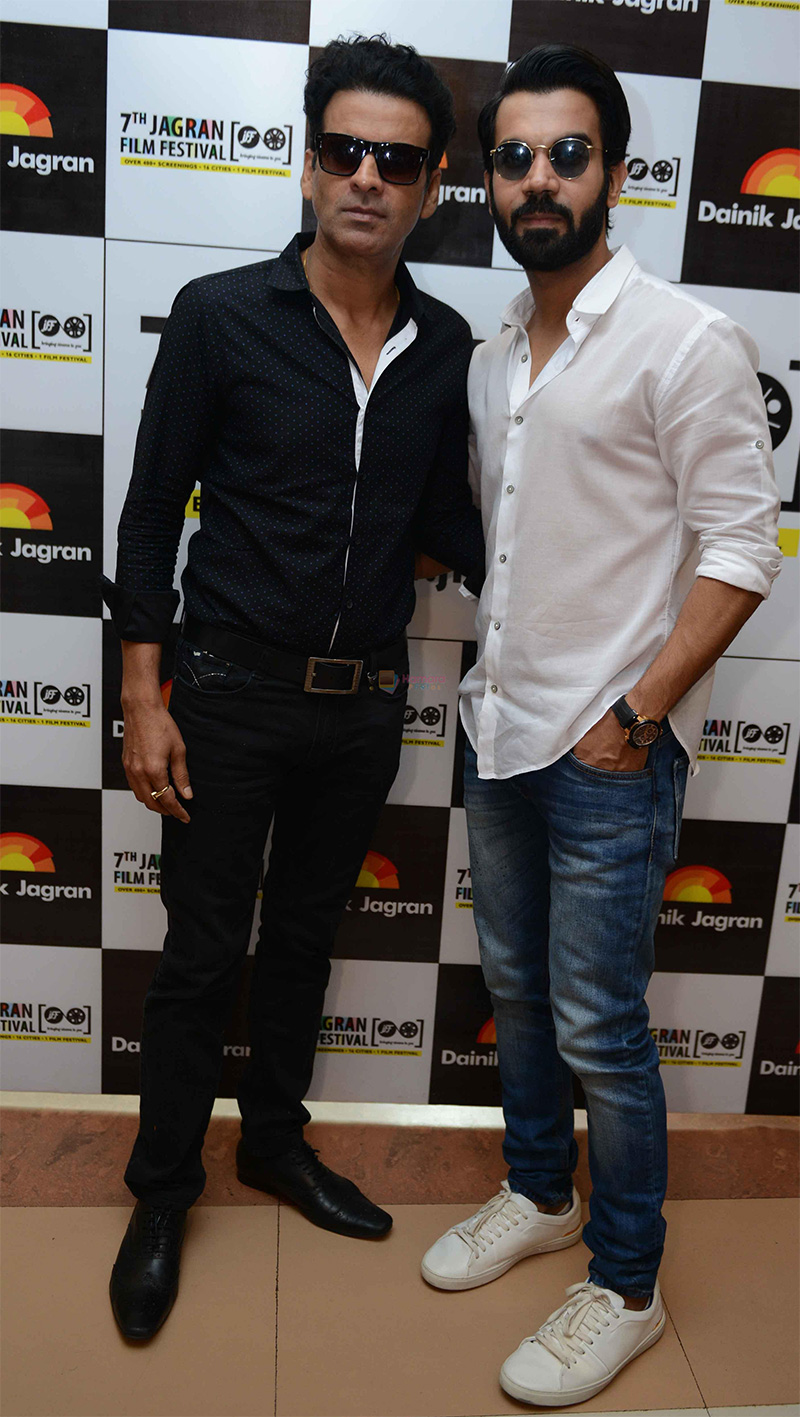 Manoj Bajpayee & Rajkummar Rao during the 7th Jagran Film Festival