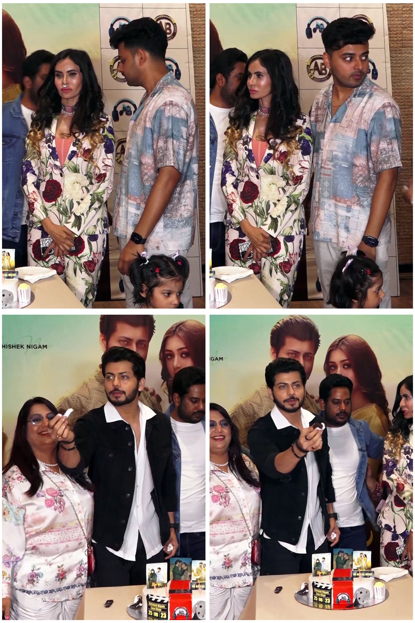 Abhishek Nigam and Shyna Sunsara at the Burqa song launch