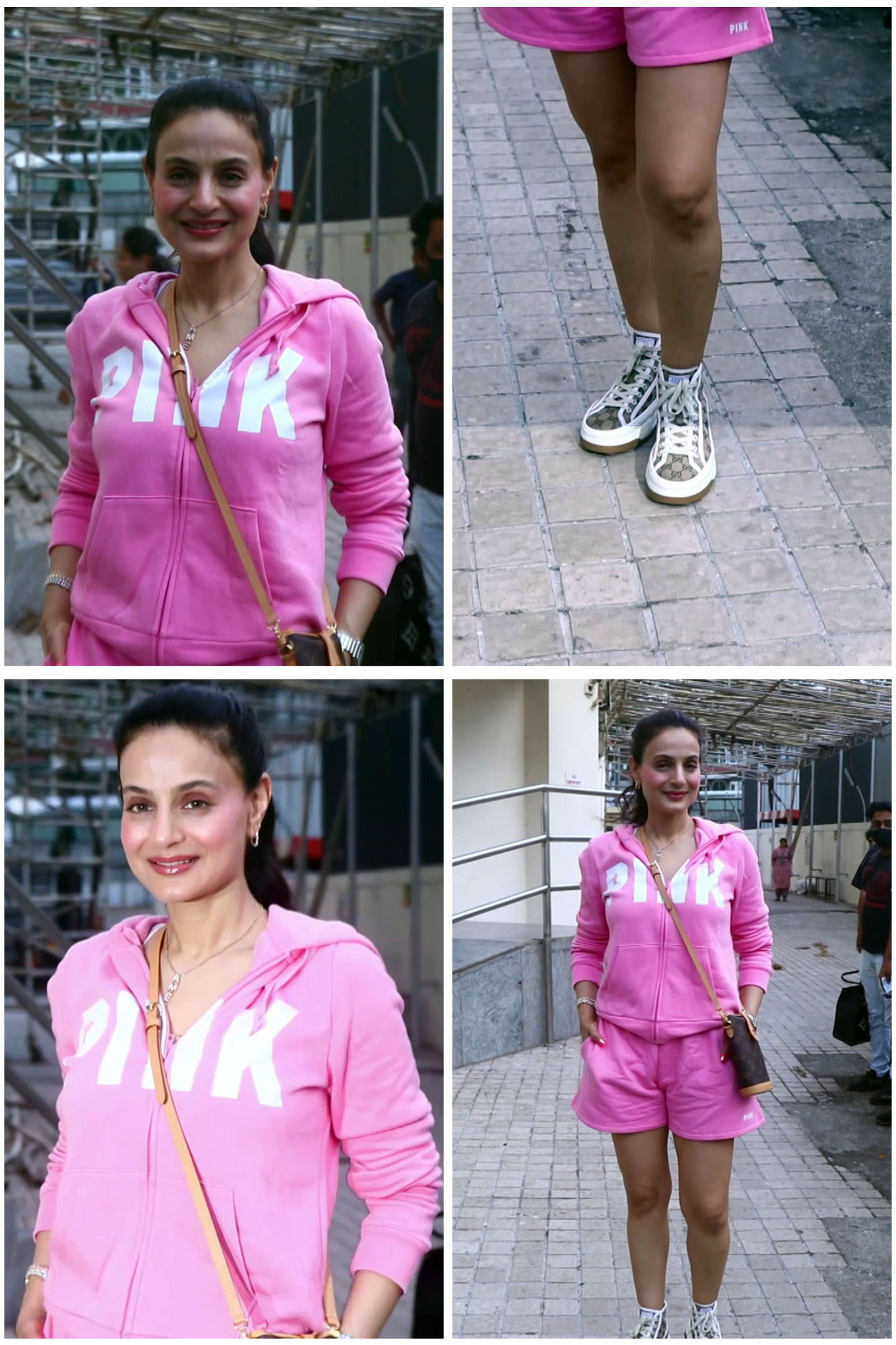 Ameesha Patel spotted at Juhu PVR in Pink