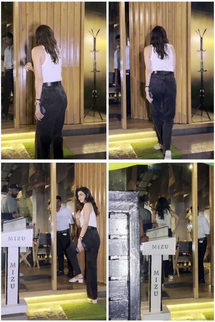 Karishma Tanna with Varun Bangera seen at Mizu