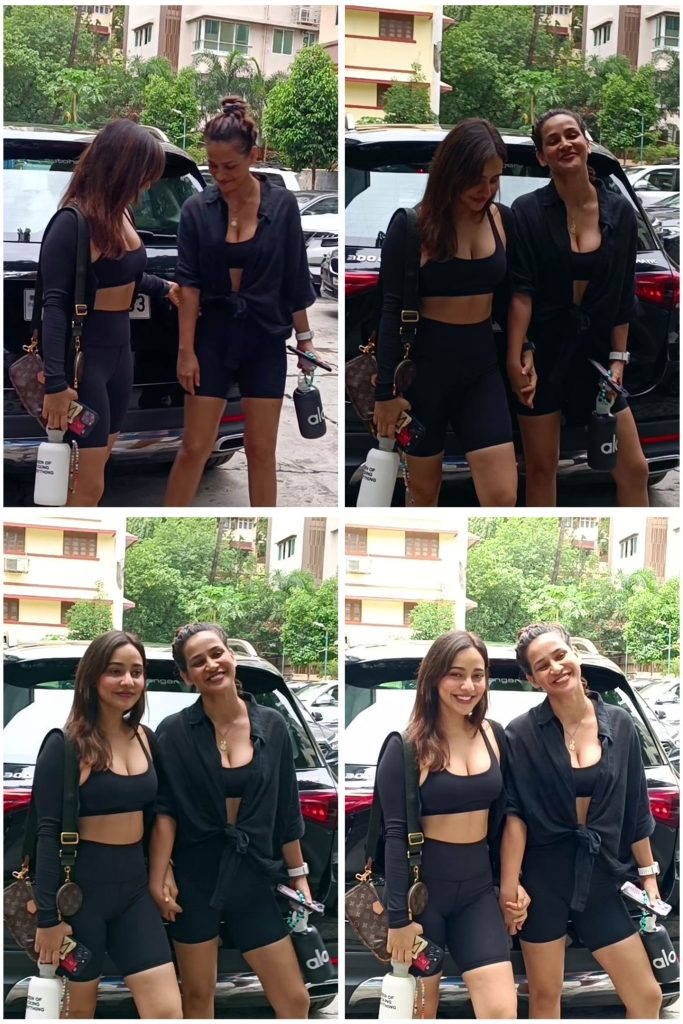 Neha Sharma and Aisha Sharma seen outside Gym