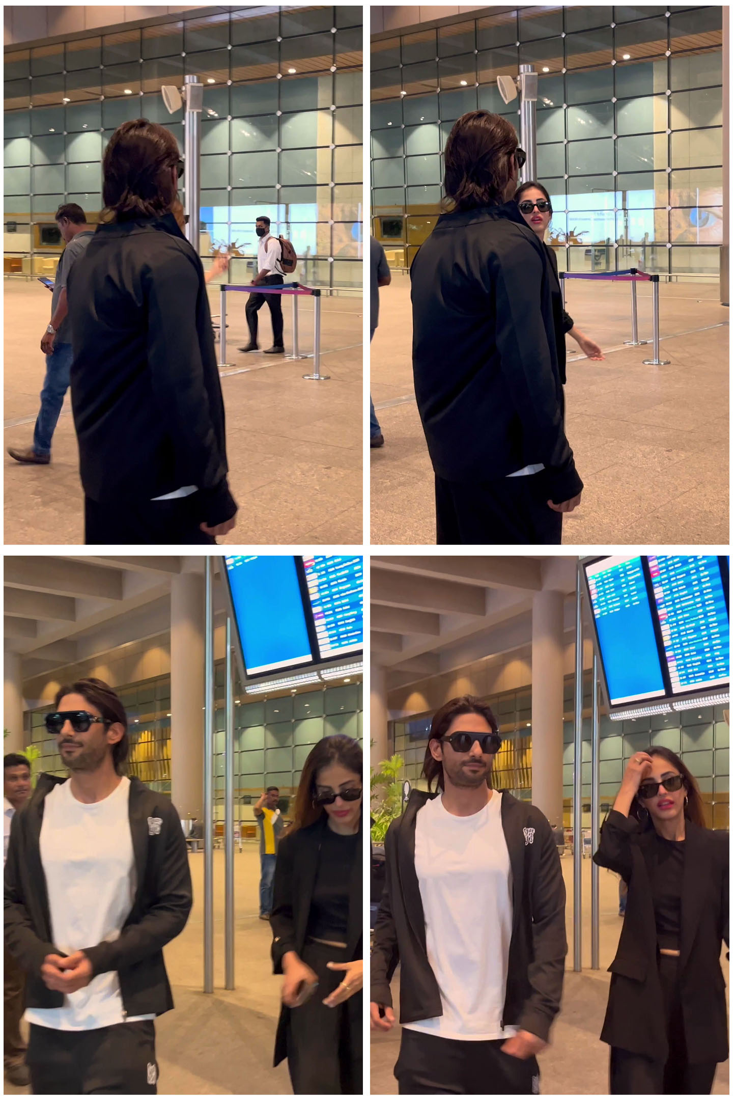 Prateik Babbar with Sanya Sagar seen at the airport