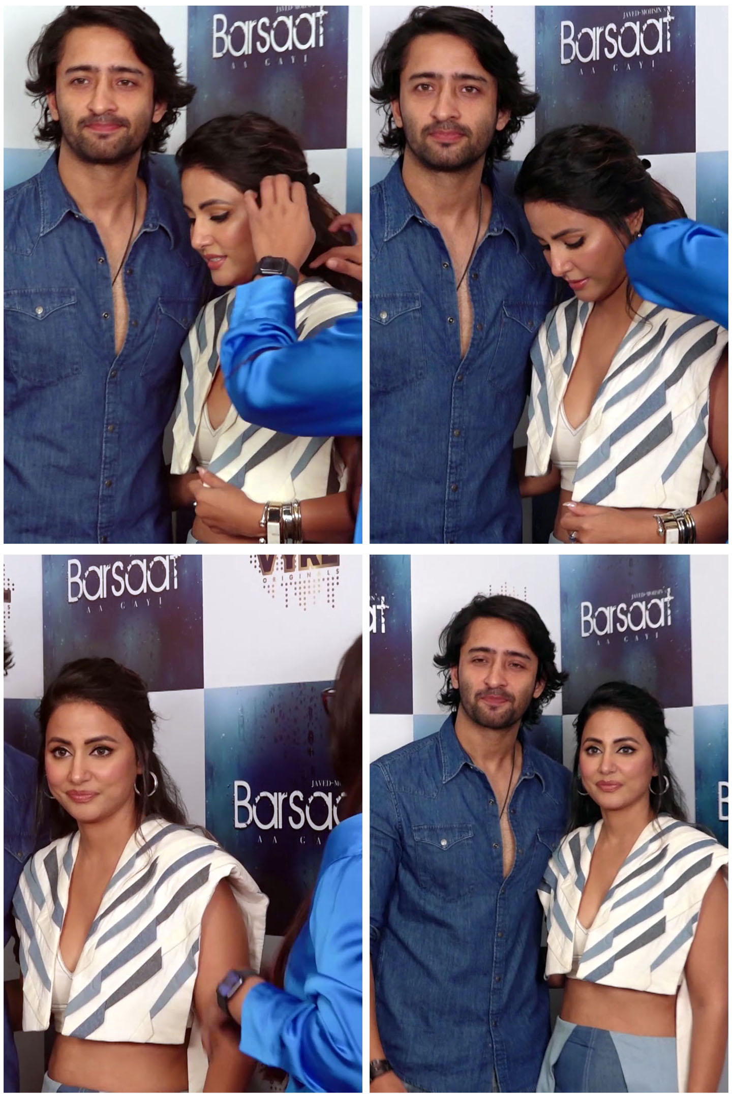Hina Khan and Shaheer at the release of 'Barsaat Aa Gayi'