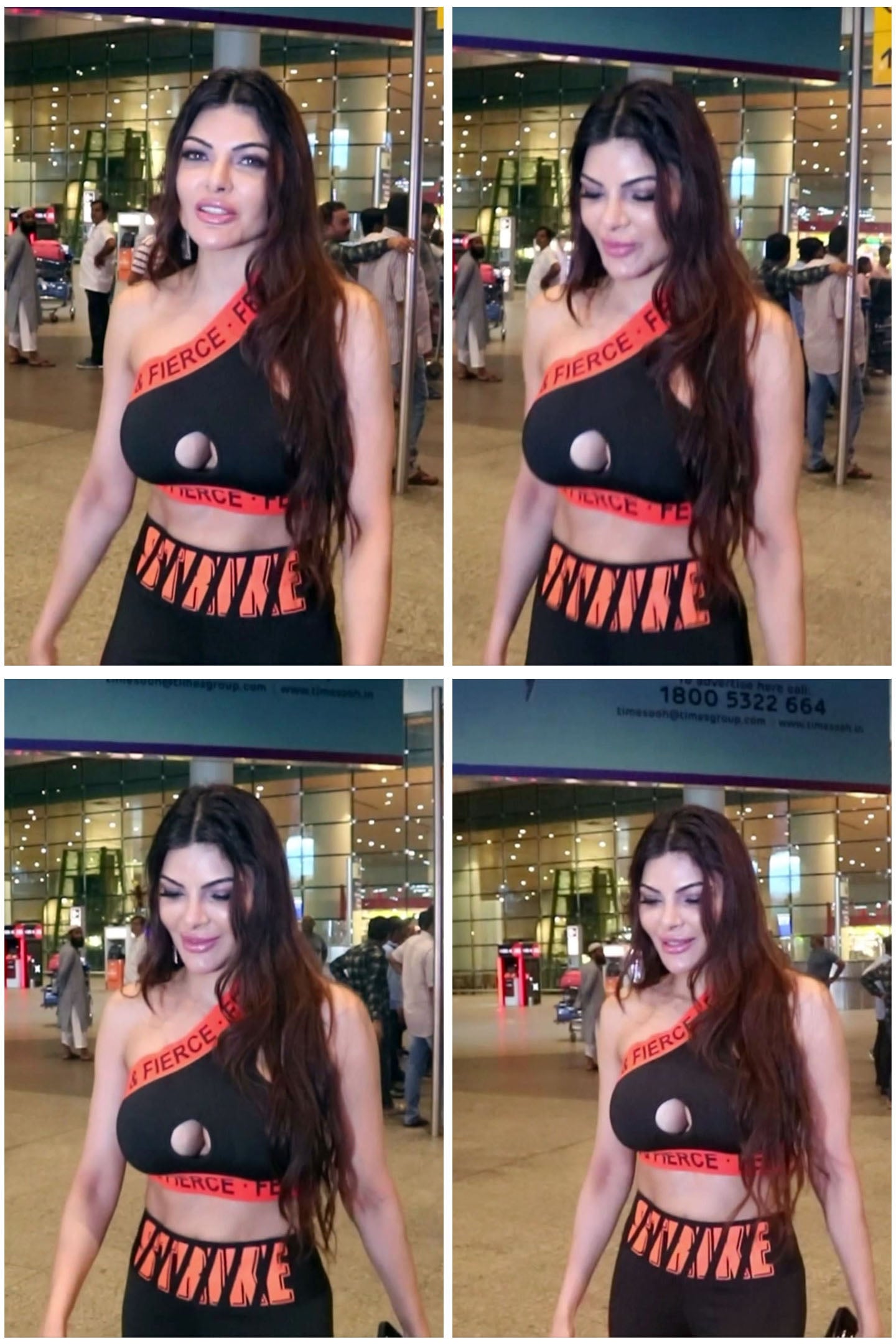 Sherlyn Chopra promoting and conversing with Paps