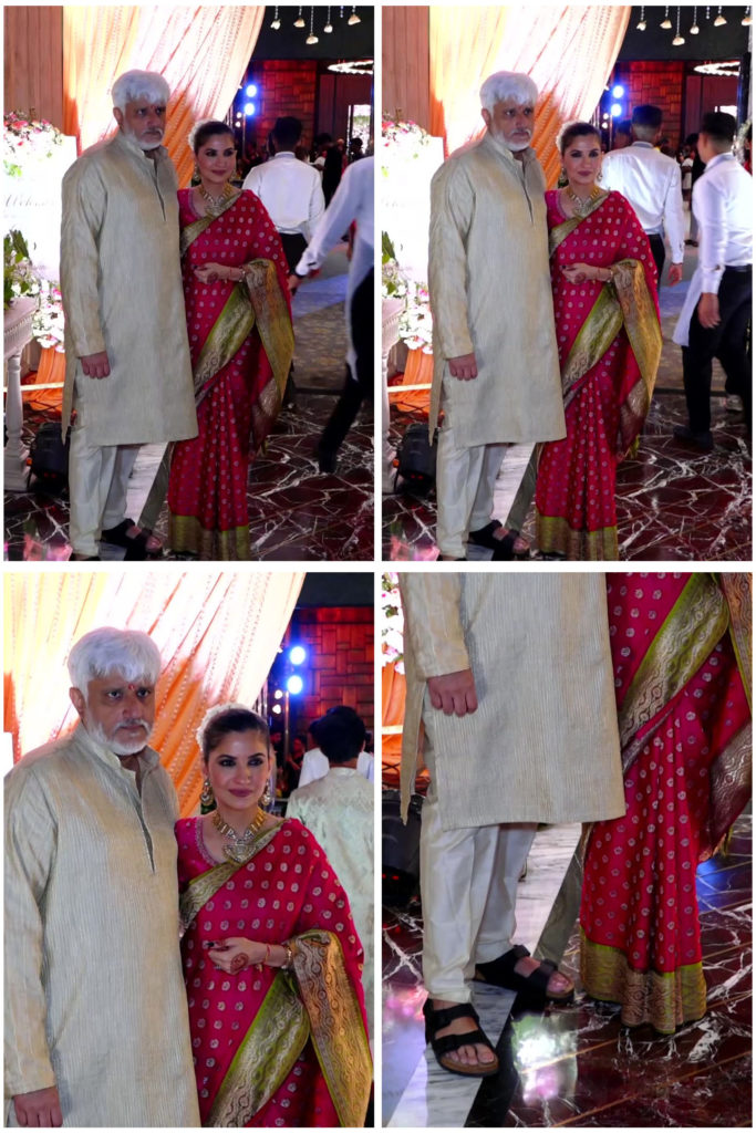 Vikram Bhatt and Shwetambari Soni at Krishna Bhatt wedding
