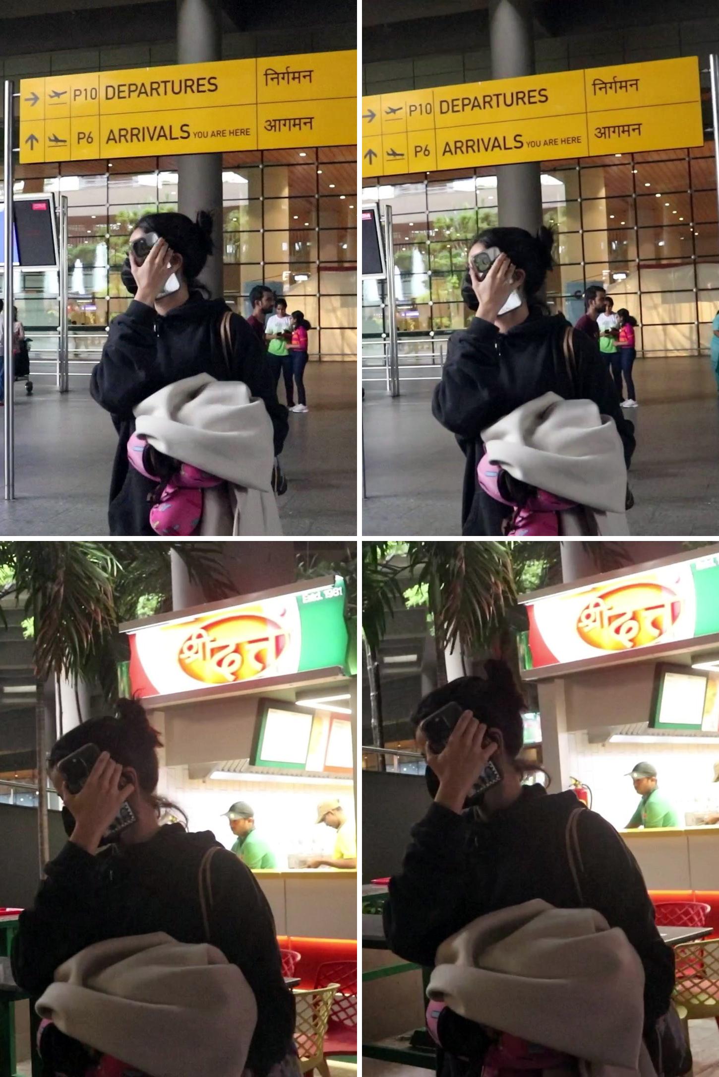 Ananya Pandey seen hiding her face at the airport