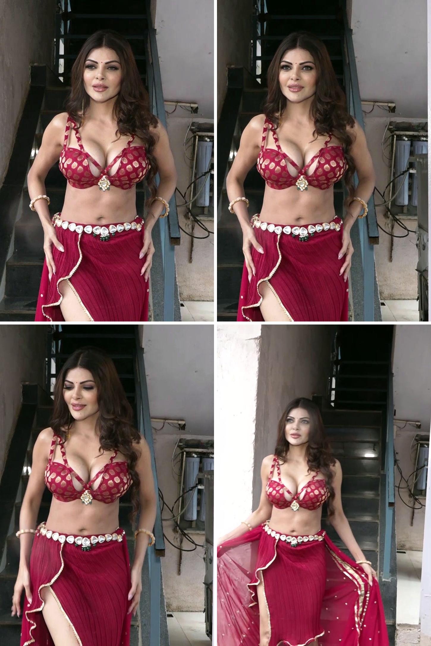 Sherlyn Chopra promoting her upcoming series Paurashpur 2