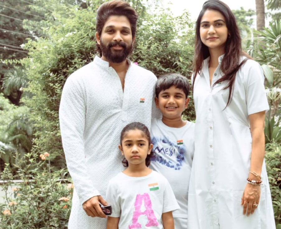 Allu Arjun Marks Independence Day with Family and Team