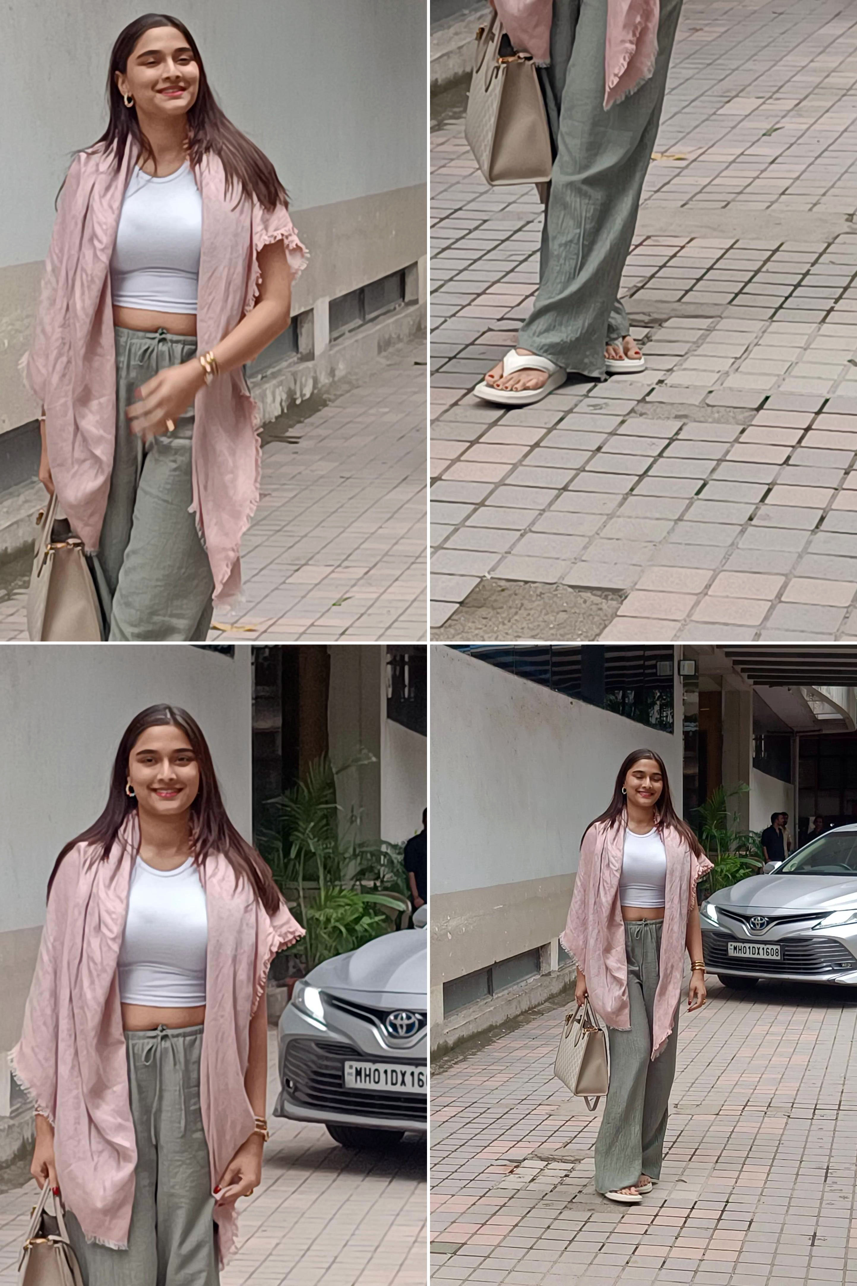 Saiee Manjrekar Seen Dubbing For Movie Kuch Khatta Ho Jaay