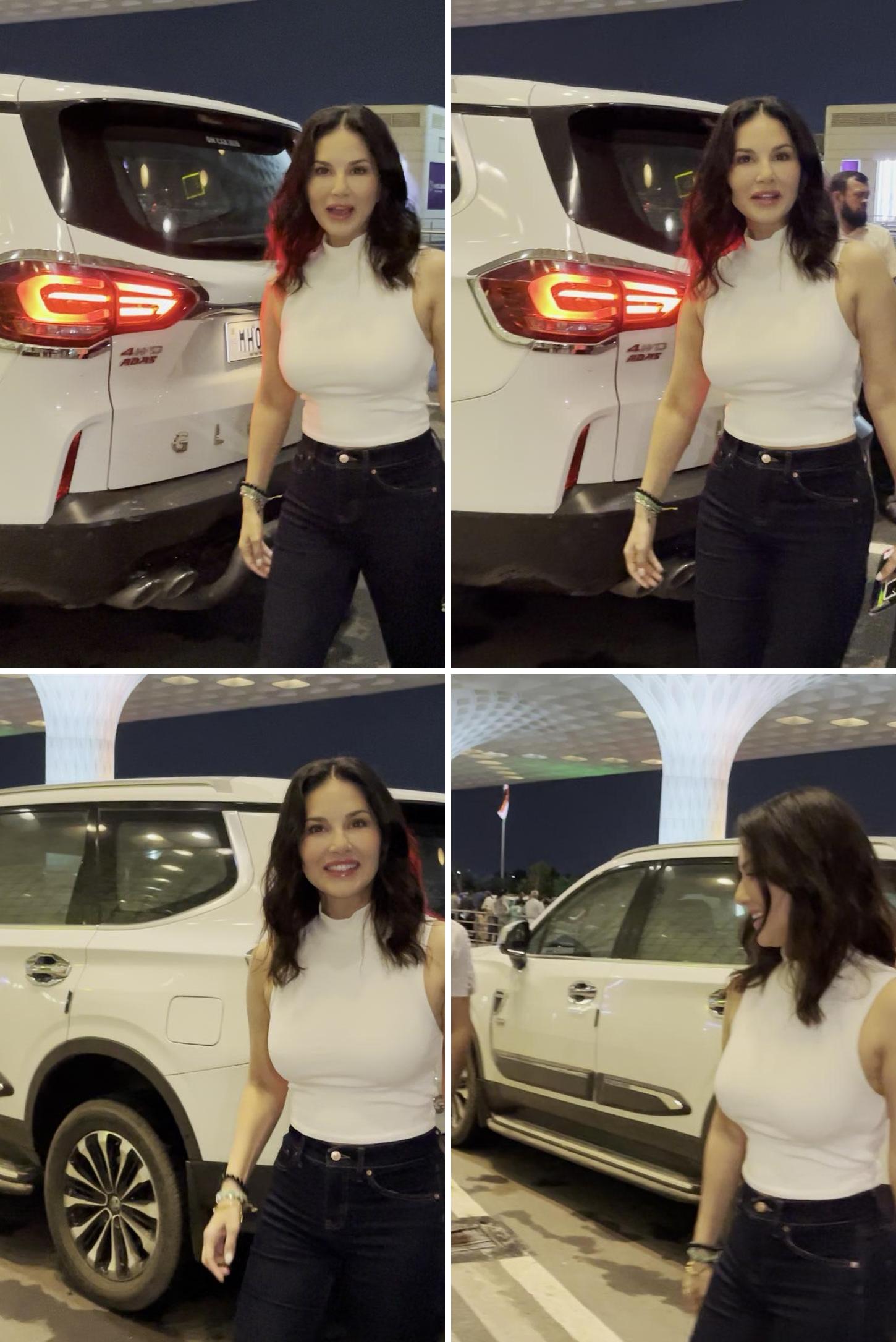 Sunny Leone Spotted at Airport Departure on 3rd August 2023