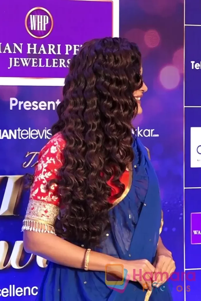 Sheena Chohan at Indian Telly Awards 2025 in Blue Saree